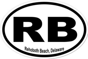 Rehoboth Beach Delaware - Oval Sticker at Sticker Shoppe