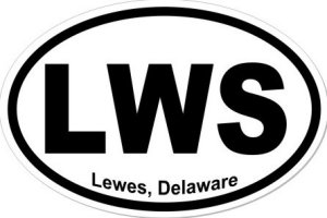 Lewes Delaware - Oval Sticker at Sticker Shoppe