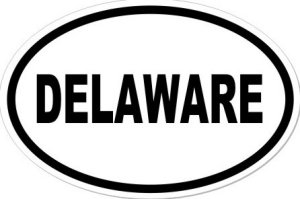 DELAWARE - Oval Sticker at Sticker Shoppe