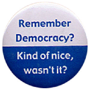 Remember Democracy? - Button at Sticker Shoppe