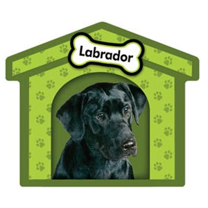 Black Labrador - Dog House Magnet at Sticker Shoppe