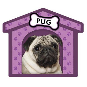 Pug - Dog House Magnet at Sticker Shoppe