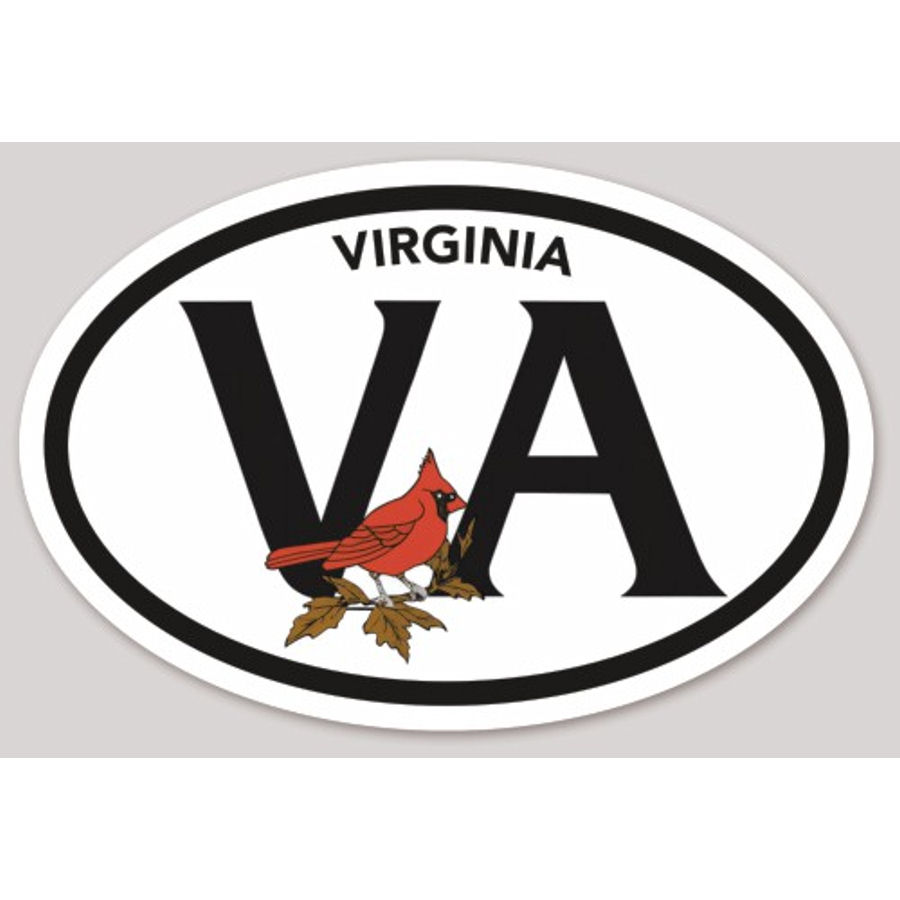 State of Virginia - Oval Sticker at Sticker Shoppe