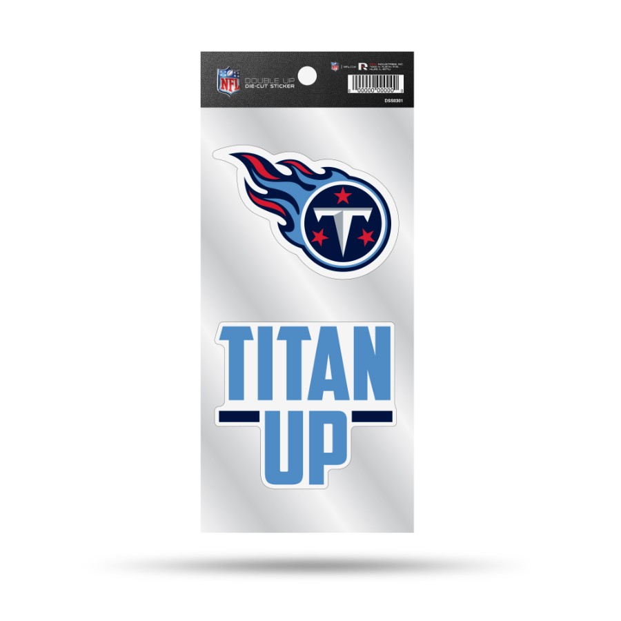 Tennessee Titans Titan Up Slogan - Double Up Die Cut Decal Set at ...