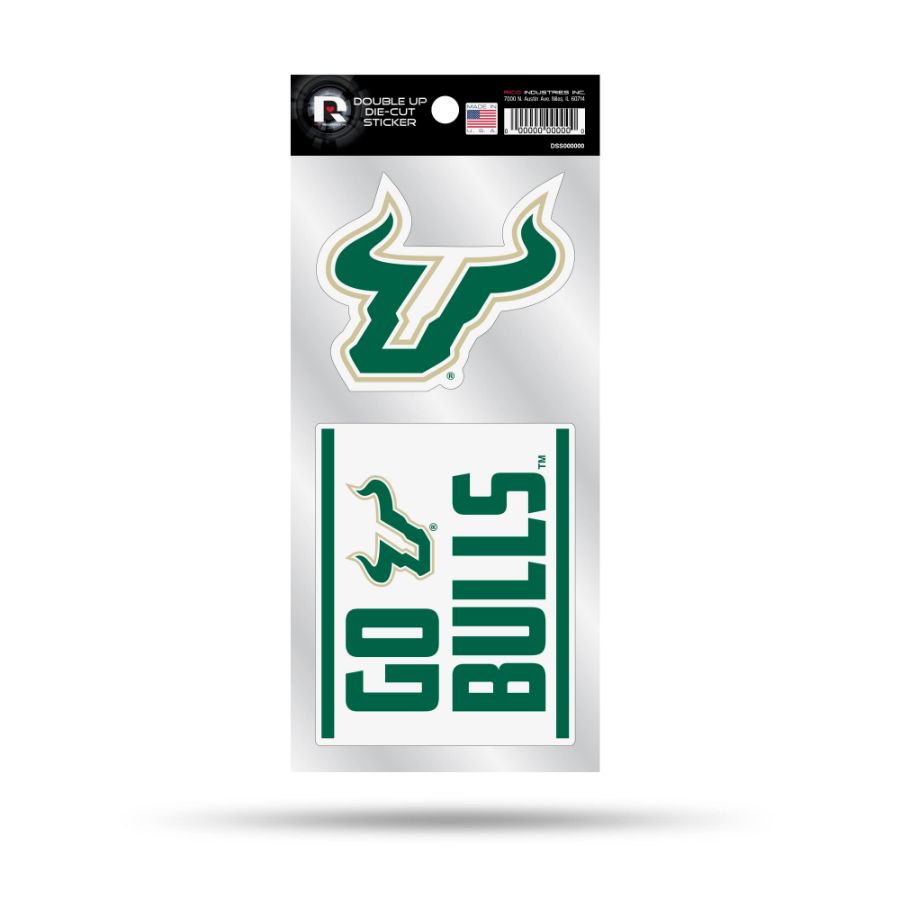 University Of South Florida Bulls Go Bulls Slogan - Double Up Die Cut ...