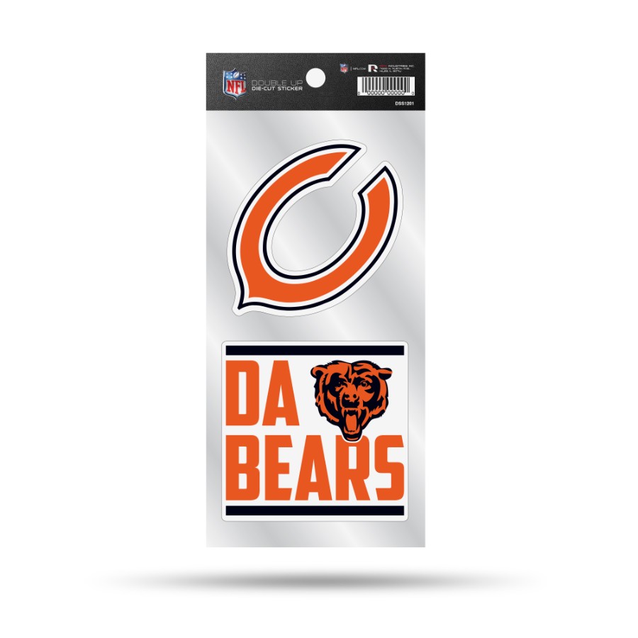 Chicago Bears Da Bears Slogan - Double Up Die Cut Decal Set at Sticker ...