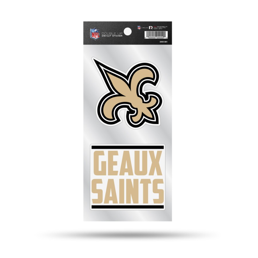 New Orleans Saints Geaux Saints Slogan - Double Up Die Cut Decal Set at ...
