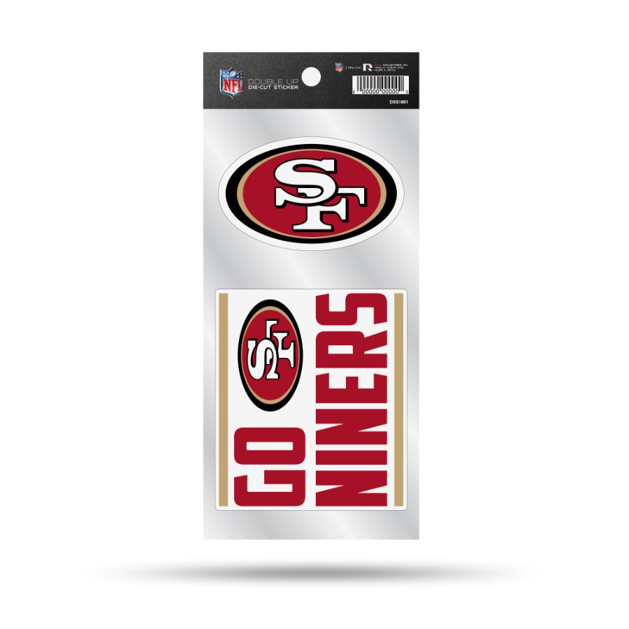 San Francisco 49ers Go Niners Slogan - Double Up Die Cut Decal Set at ...