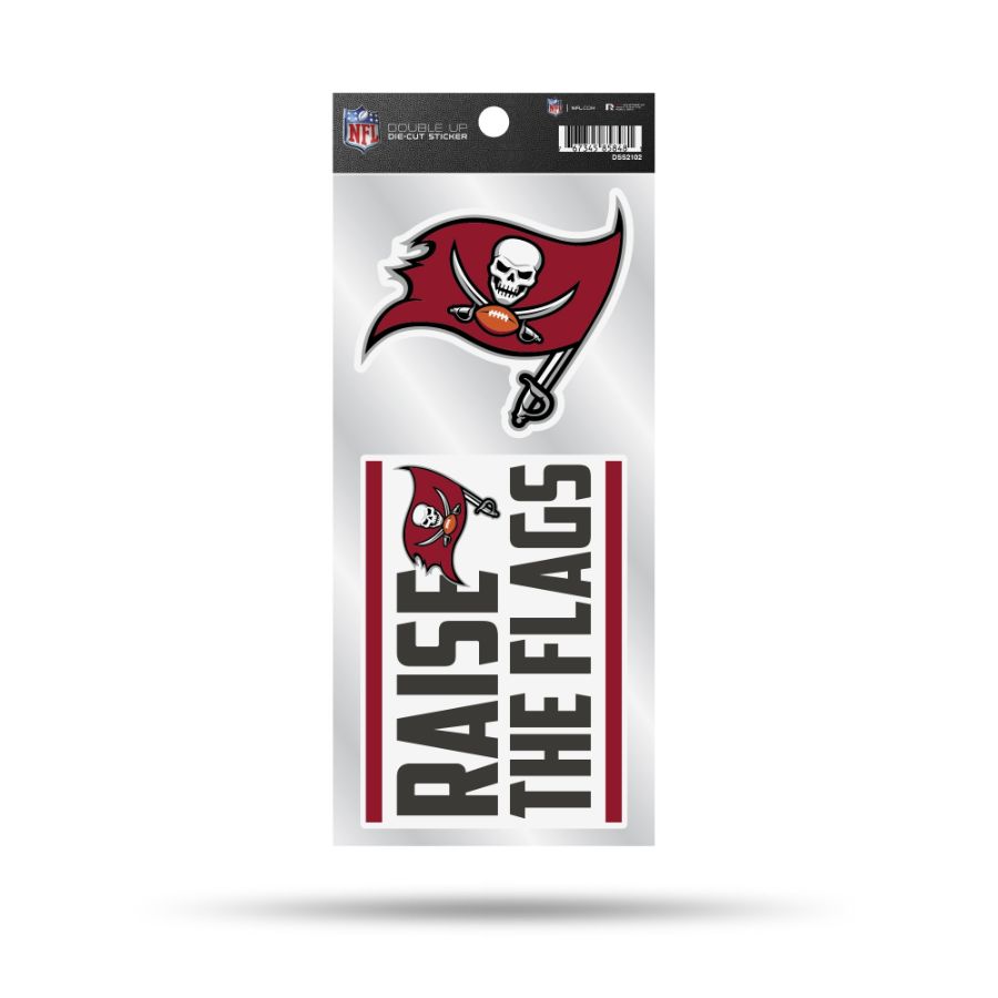 Tampa Bay Buccaneers Raise The Flags Slogan - Double Up Die Cut Decal ...