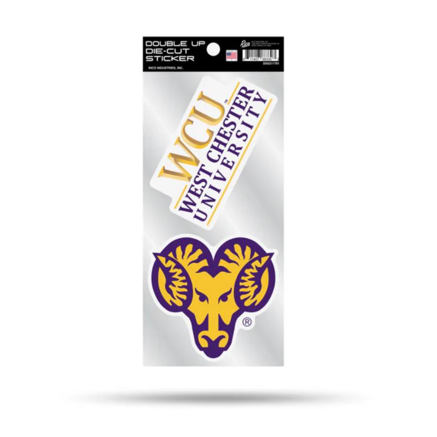 West Chester Golden RamsDouble Up Die Cut Decal Set at Sticker Shoppe