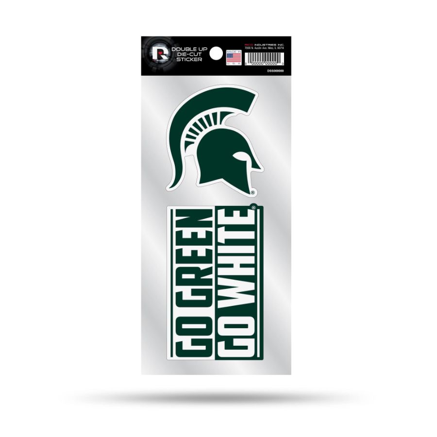 Michigan State University Spartans Go Green Go White Slogan - Double Up ...