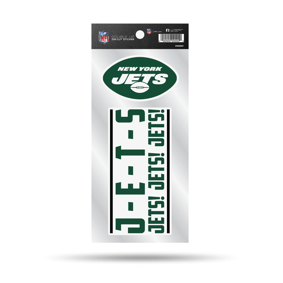 New York Jets JETS JETS JETS Slogn - Double Up Die Cut Decal Set at ...