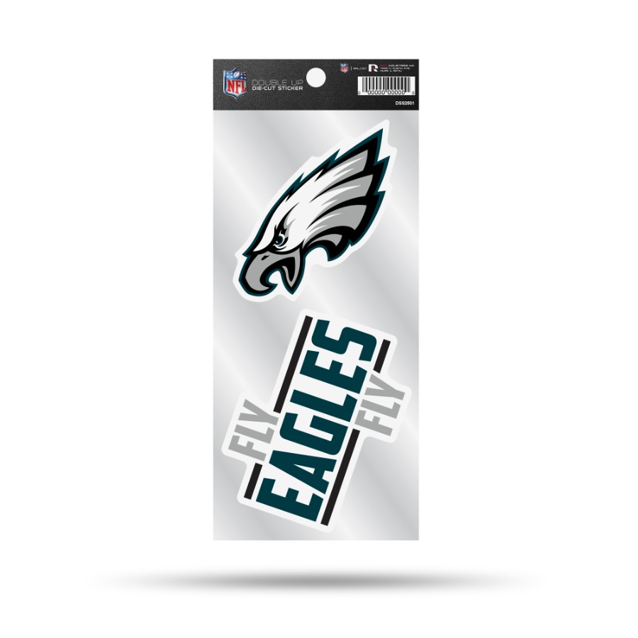Philadelphia Eagles Fly Eagles Fly Slogan - Double Up Die Cut Decal Set ...