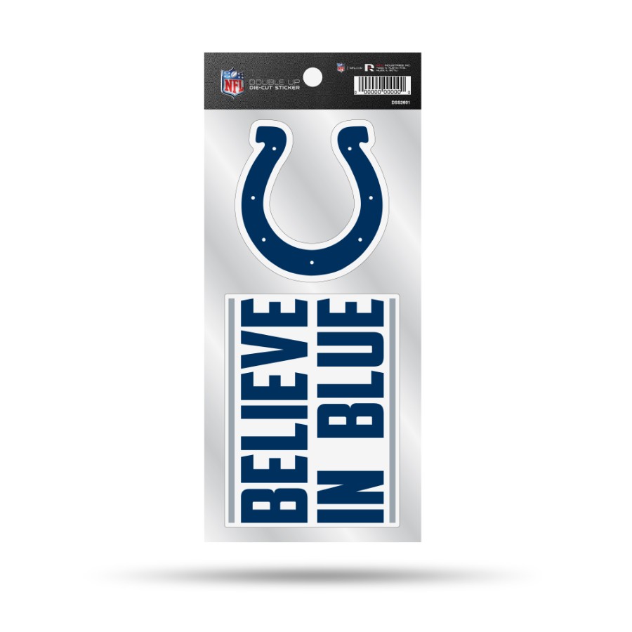 Indianapolis Colts Believe In Blue Slogan - Double Up Die Cut Decal Set ...