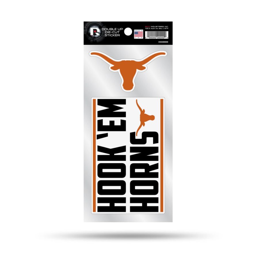 University Of Texas Longhorns Hook Em Horns Slogan - Double Up Die Cut ...