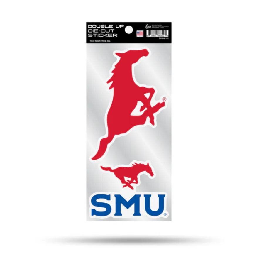 Southern Methodist MustangsDouble Up Die Cut Decal Set at Sticker Shoppe