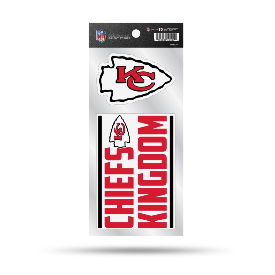 Kansas City Chiefs Kingdom Slogan - Double Up Die Cut Decal Set at ...