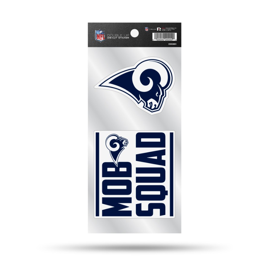 Los Angeles Rams Mob Squad Slogan - Double Up Die Cut Decal Set at ...
