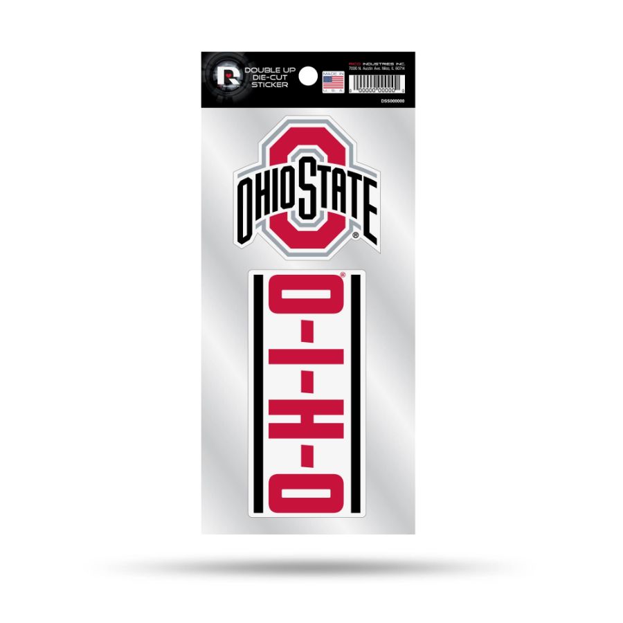 Ohio State University Buckeyes O-H-I-O Slogan - Double Up Die Cut Decal ...