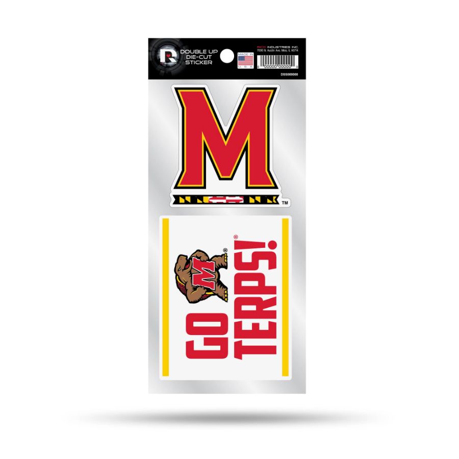University Of Maryland Terrapins Go Terps Slogan - Double Up Die Cut ...