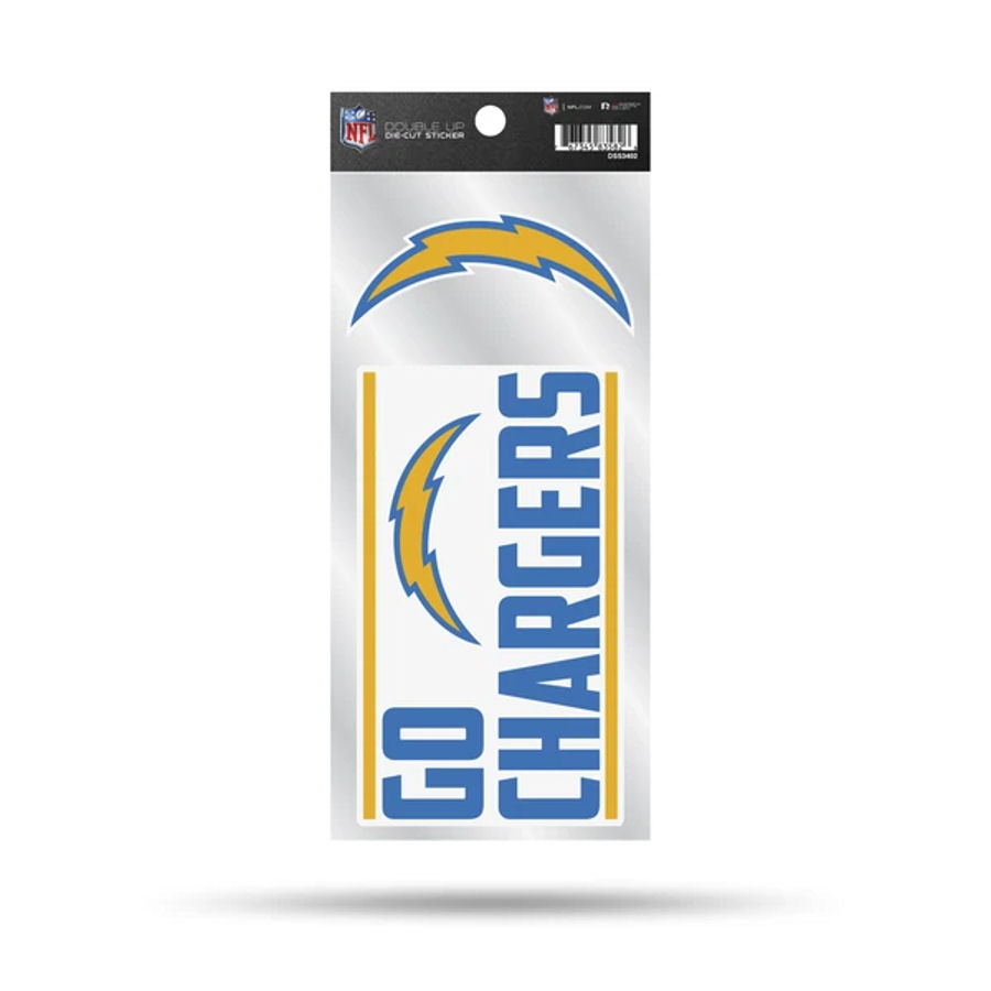 Los Angeles Chargers 2020 Logo Go Chargers Slogan - Double Up Die Cut ...