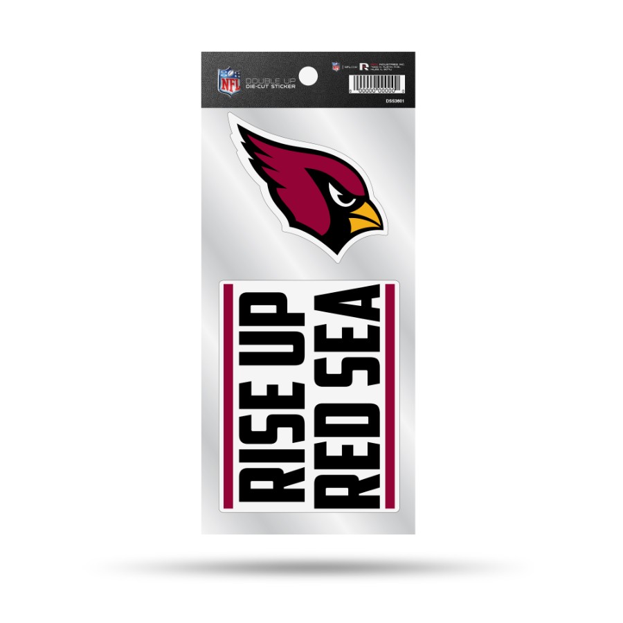 Arizona Cardinals Rise Up Red Sea Slogan - Double Up Die Cut Decal Set ...