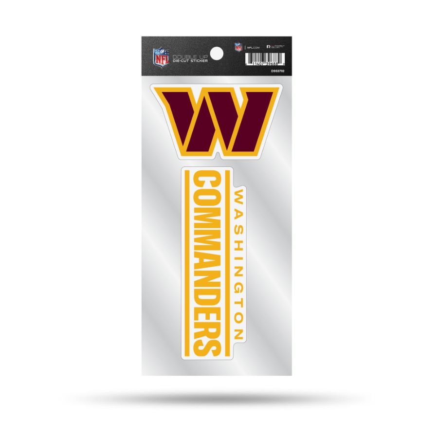 Washington Commanders - Double Up Die Cut Decal Set at Sticker Shoppe