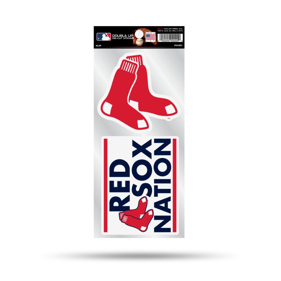 Boston Red Sox Red Sox Nation Slogan - Double Up Die Cut Decal Set at ...