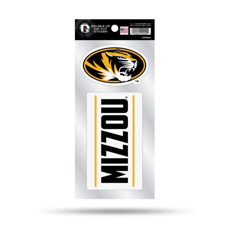 University Of Missouri Tigers Mizzou Slogan - Double Up Die Cut Decal ...
