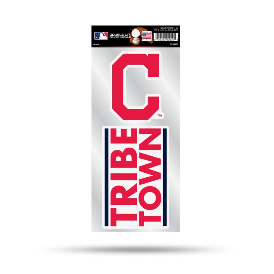 Cleveland Indians Tribe Town Slogan - Double Up Die Cut Decal Set at ...