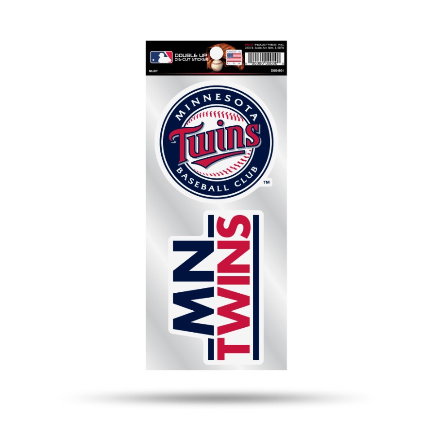 Minnesota Twins MN Twins Slogan - Double Up Die Cut Decal Set at ...