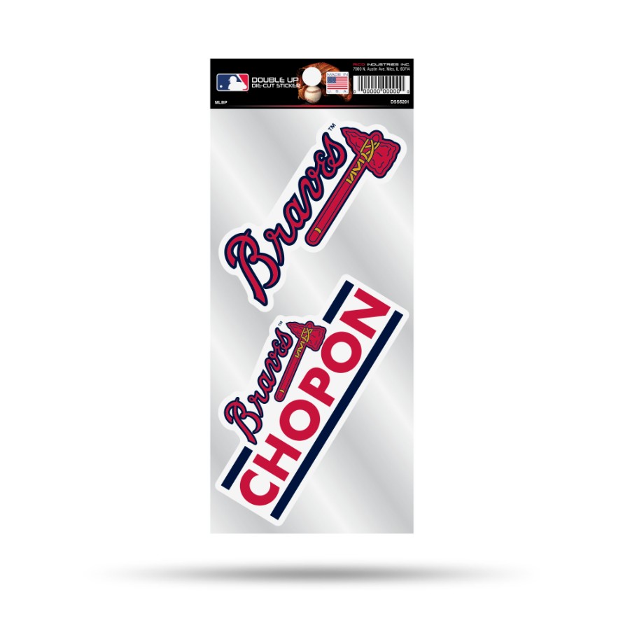 Atlanta Braves Chop On Slogan - Double Up Die Cut Decal Set at Sticker ...