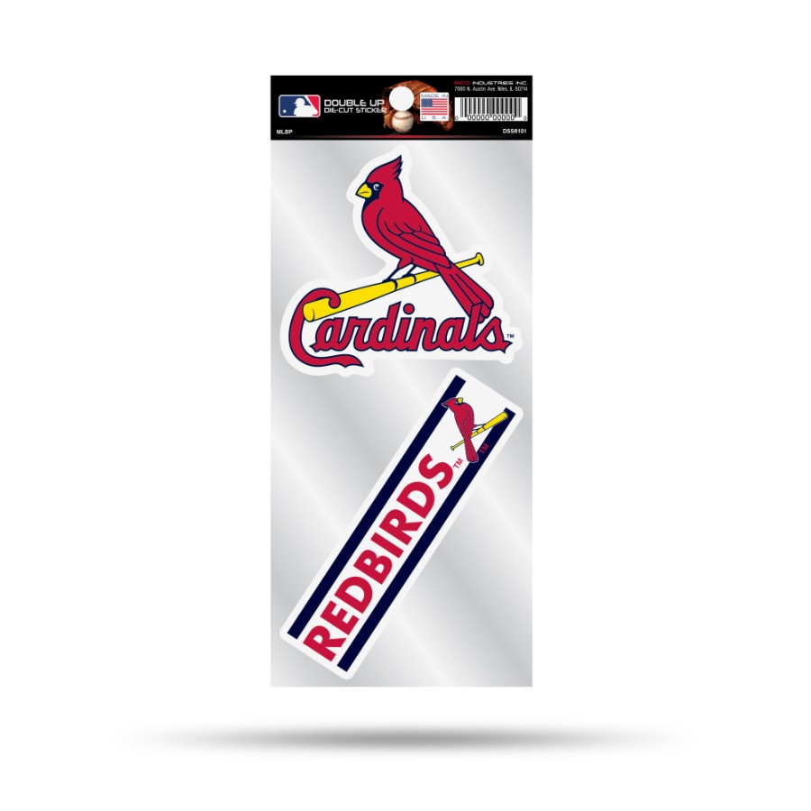 St. Louis Cardinals Redbirds Slogan - Double Up Die Cut Decal Set at ...