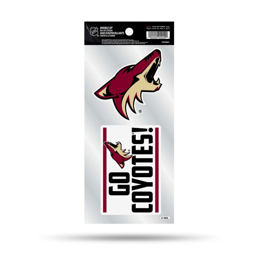 Arizona Coyotes Go Coyotes Slogan - Double Up Die Cut Decal Set at ...