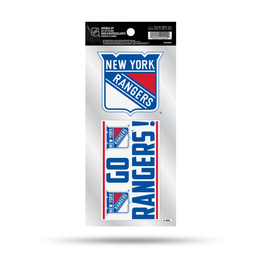 New York Rangers Go Rangers Slogan - Double Up Die Cut Decal Set at ...