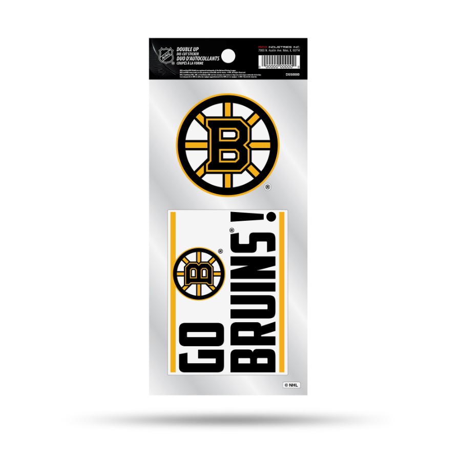 Boston Bruins Go Bruins Slogan - Double Up Die Cut Decal Set at Sticker ...