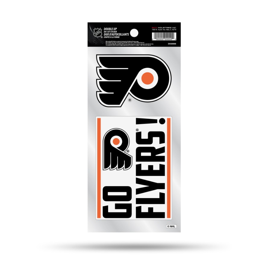 Philadelphia Flyers Go Flyers Slogan - Double Up Die Cut Decal Set at ...