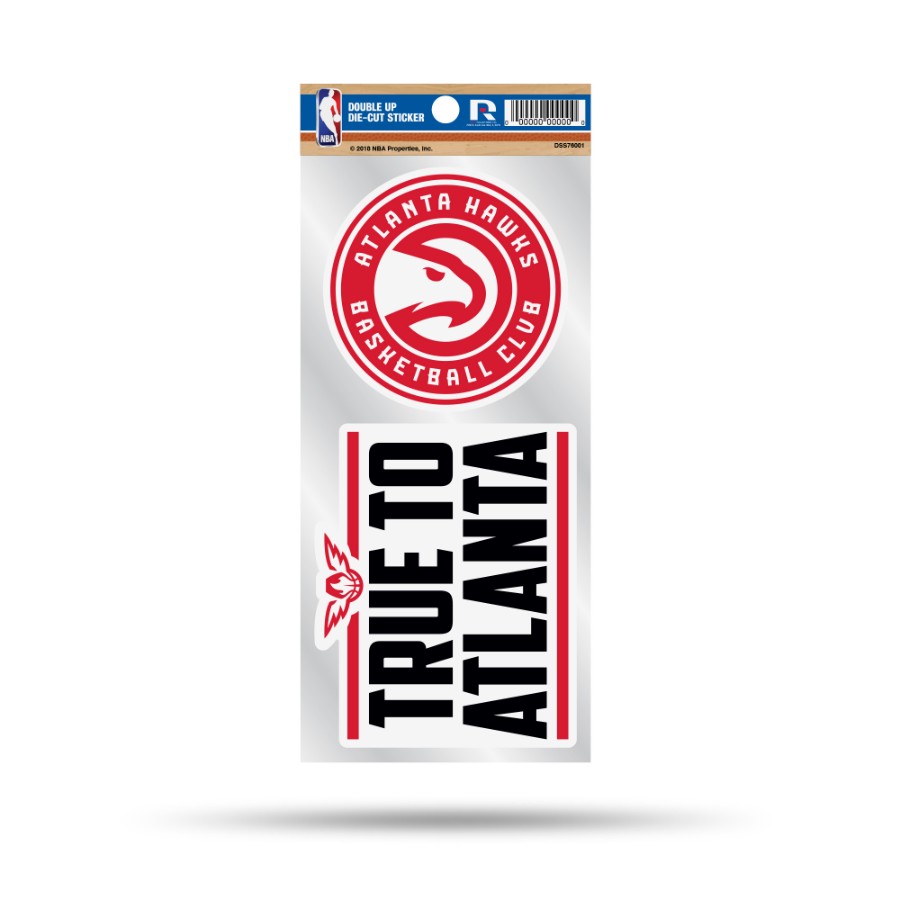 Atlanta Hawks True To Atlanta Slogan - Double Up Die Cut Decal Set at ...