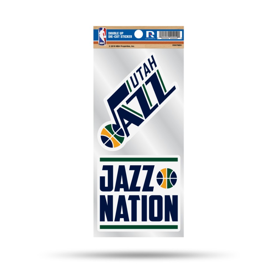Utah Jazz Nation Slogan - Double Up Die Cut Decal Set at Sticker Shoppe