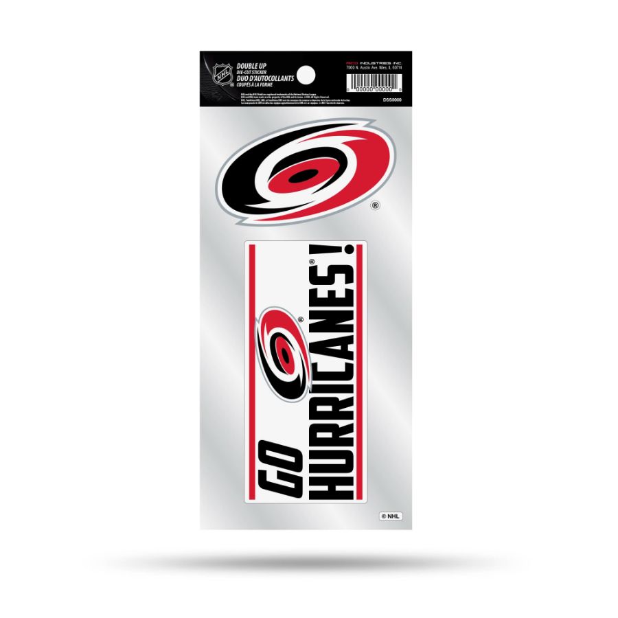 Carolina Hurricanes Go Hurricanes Slogan - Double Up Die Cut Decal Set ...