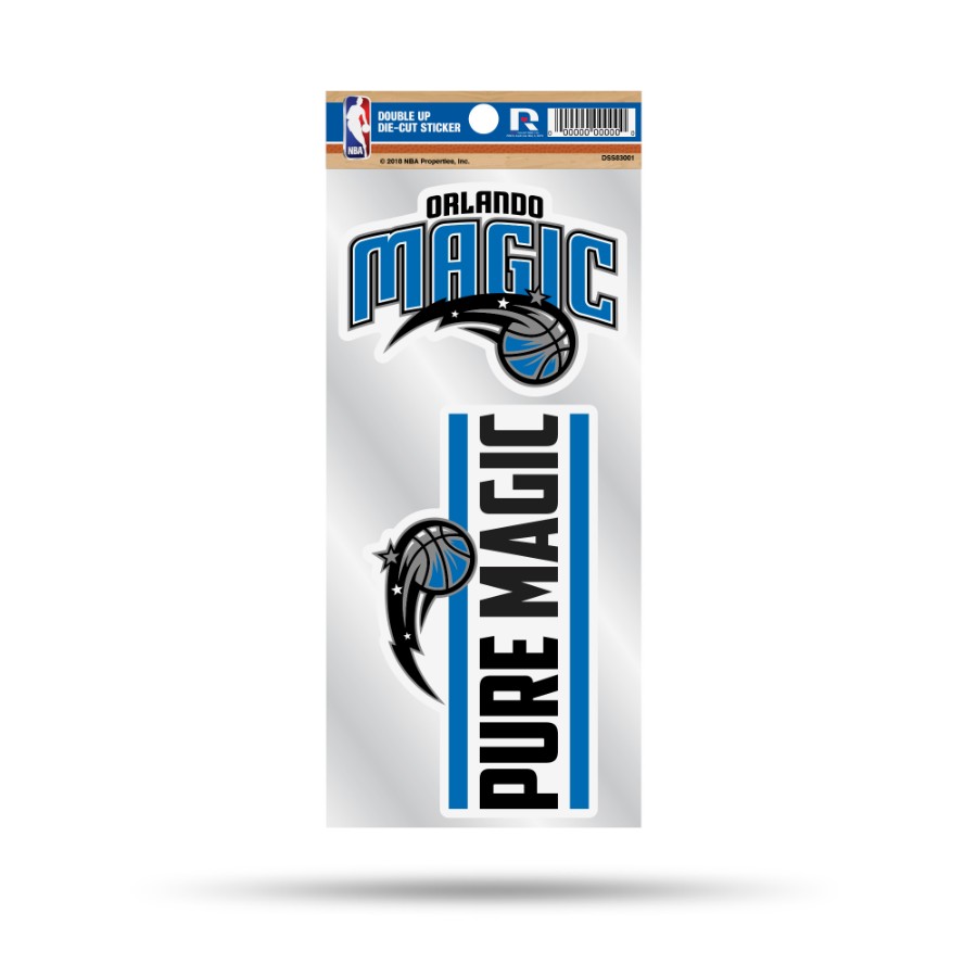 Orlando Magic Pure Magic Slogan - Double Up Die Cut Decal Set at ...
