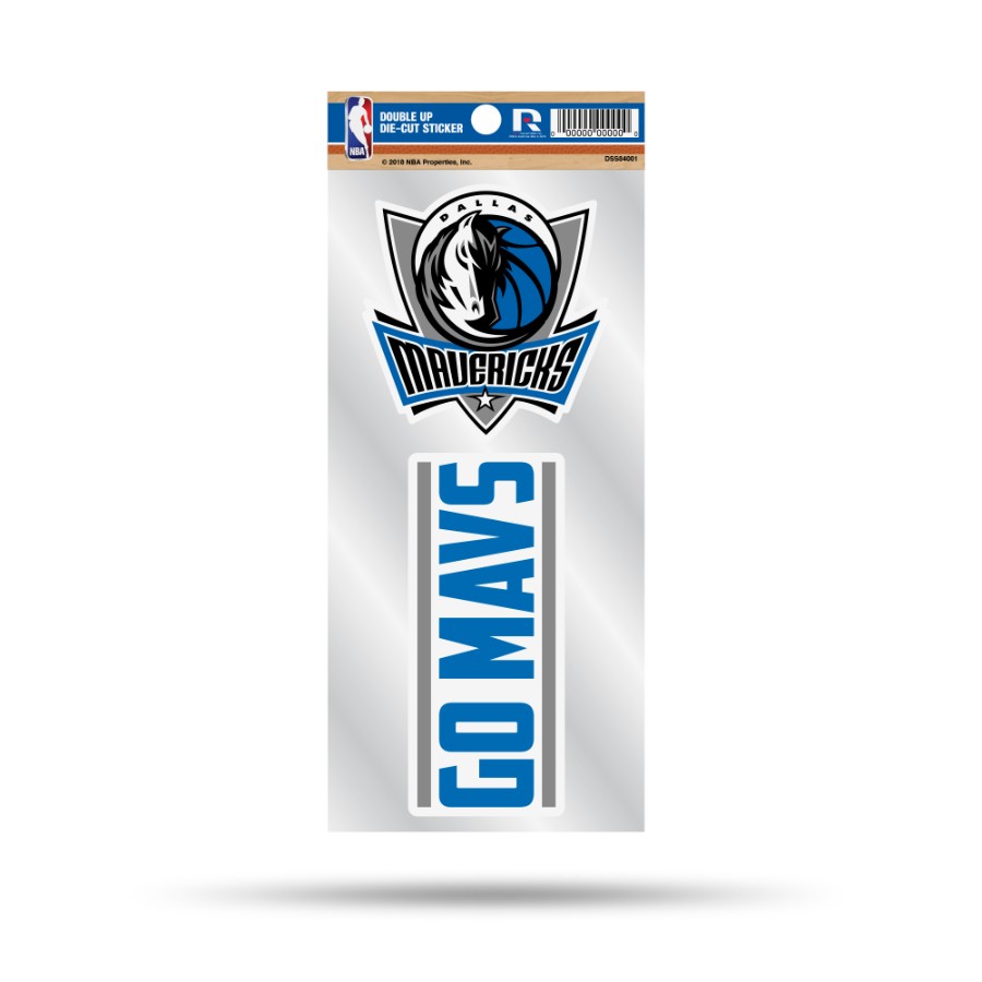 Dallas Mavericks Go Mavs Slogan - Double Up Die Cut Decal Set at ...