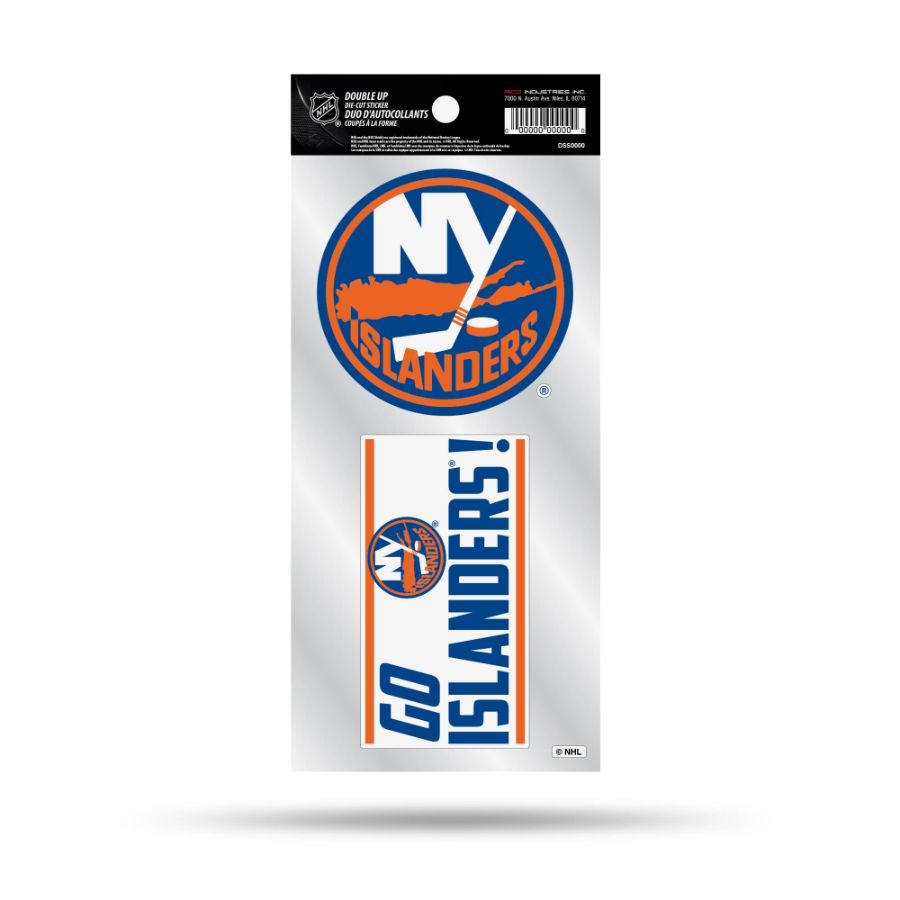 New York Islanders Go Islanders Slogan - Double Up Die Cut Decal Set at ...