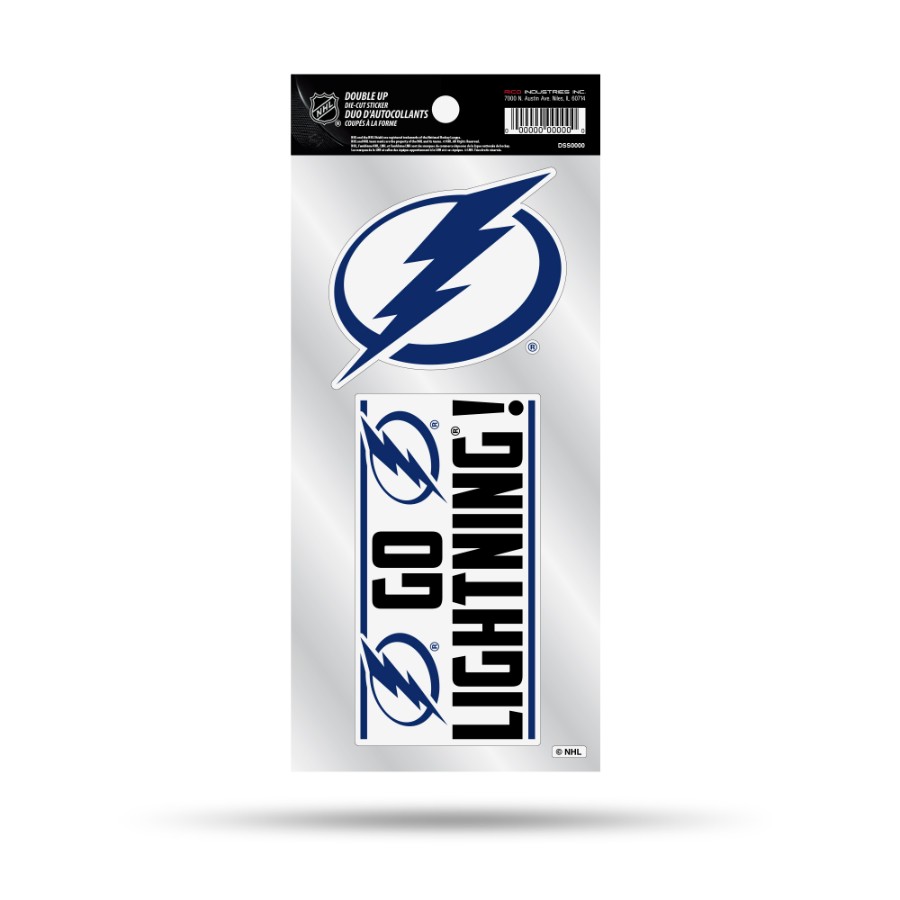 Tampa Bay Lightning Go Lightning Slogan - Double Up Die Cut Decal Set ...