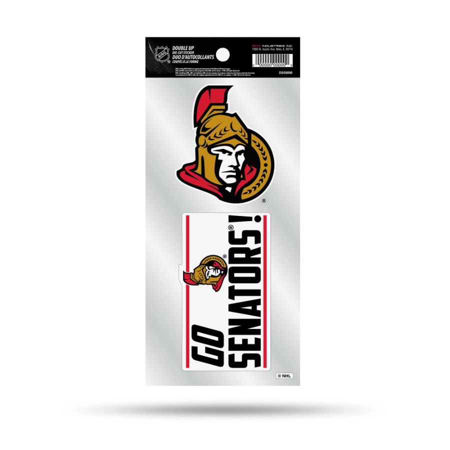 Ottawa Senators Go Senators Slogan - Double Up Die Cut Decal Set at ...