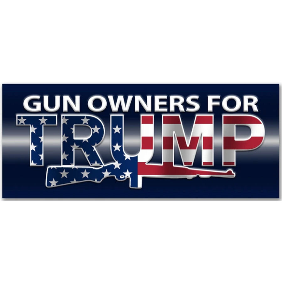 Gun Owners For Trump American Flag - Bumper Sticker at Sticker Shoppe