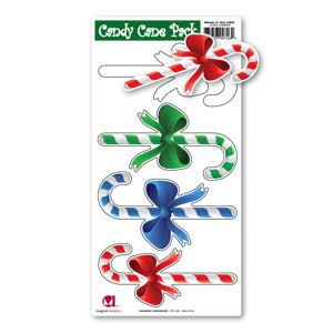 Candy Cane Christmas - Set of 4 Stickers at Sticker Shoppe