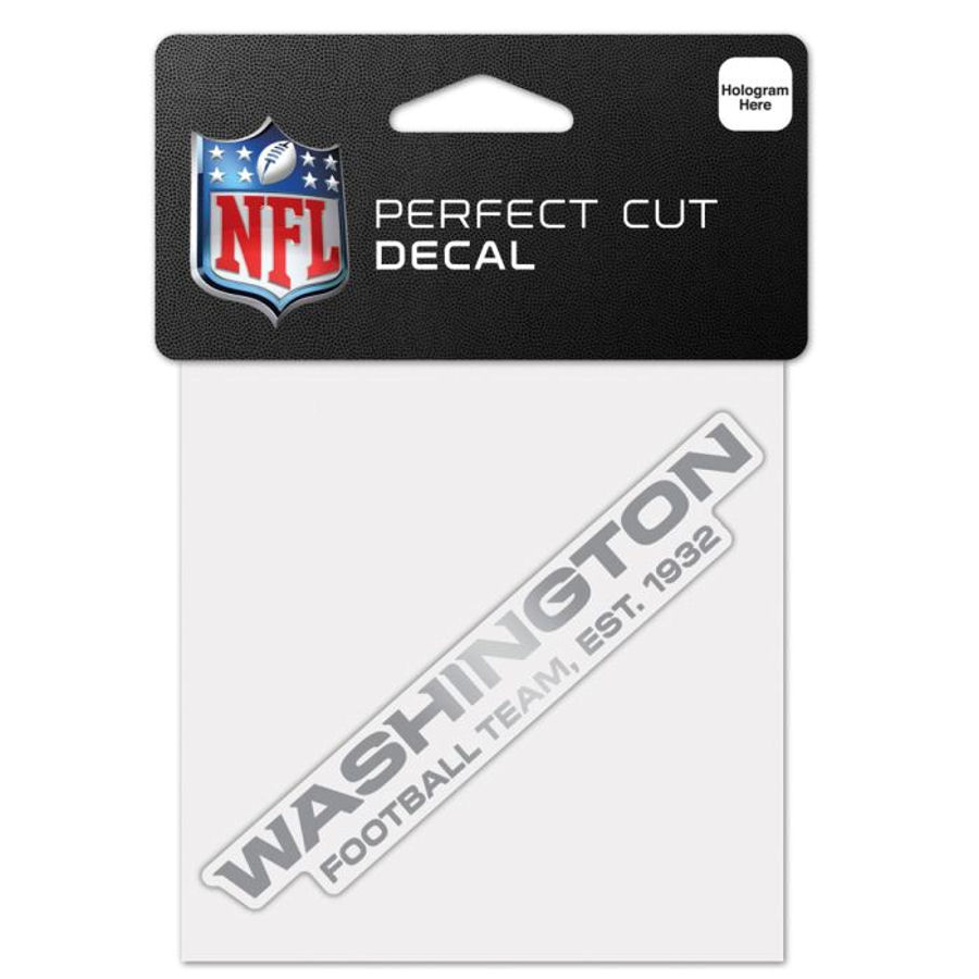 Washington Commanders - 4x4 Silver Metallic Die Cut Decal at Sticker Shoppe