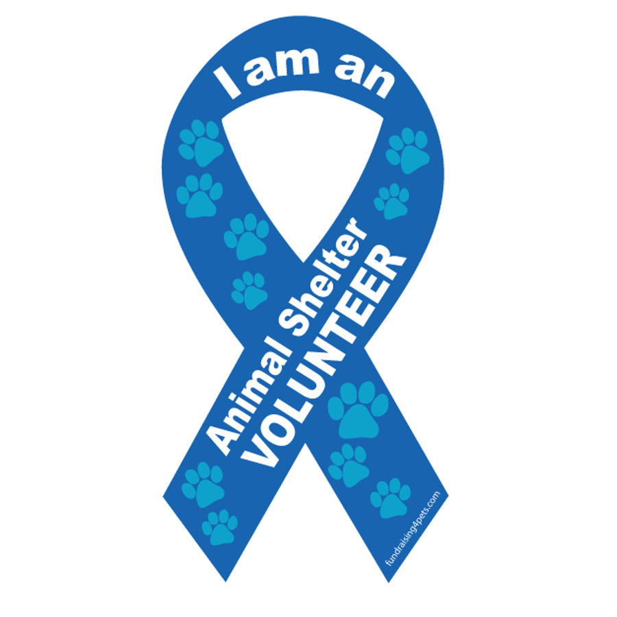 I Am An Animal Shelter Volunteer - Ribbon Magnet at Sticker Shoppe