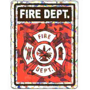 Holographic Fire Dept - Decal at Sticker Shoppe